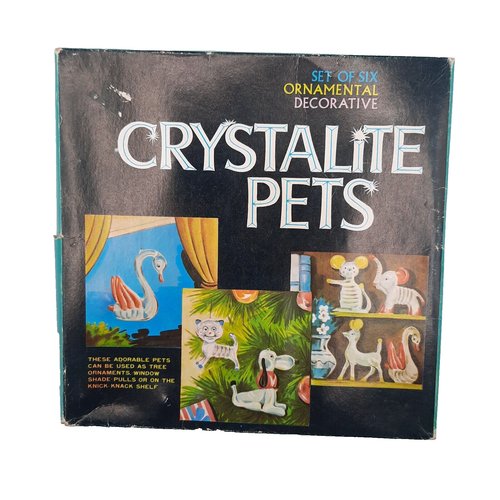 1976 Crystalite Pet Ornaments Decor with Original Box Set of 6, Hong ...