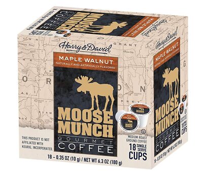 72 ct - Moose Munch Maple Walnut Flavored Single Serve Coffee Cups | eBay