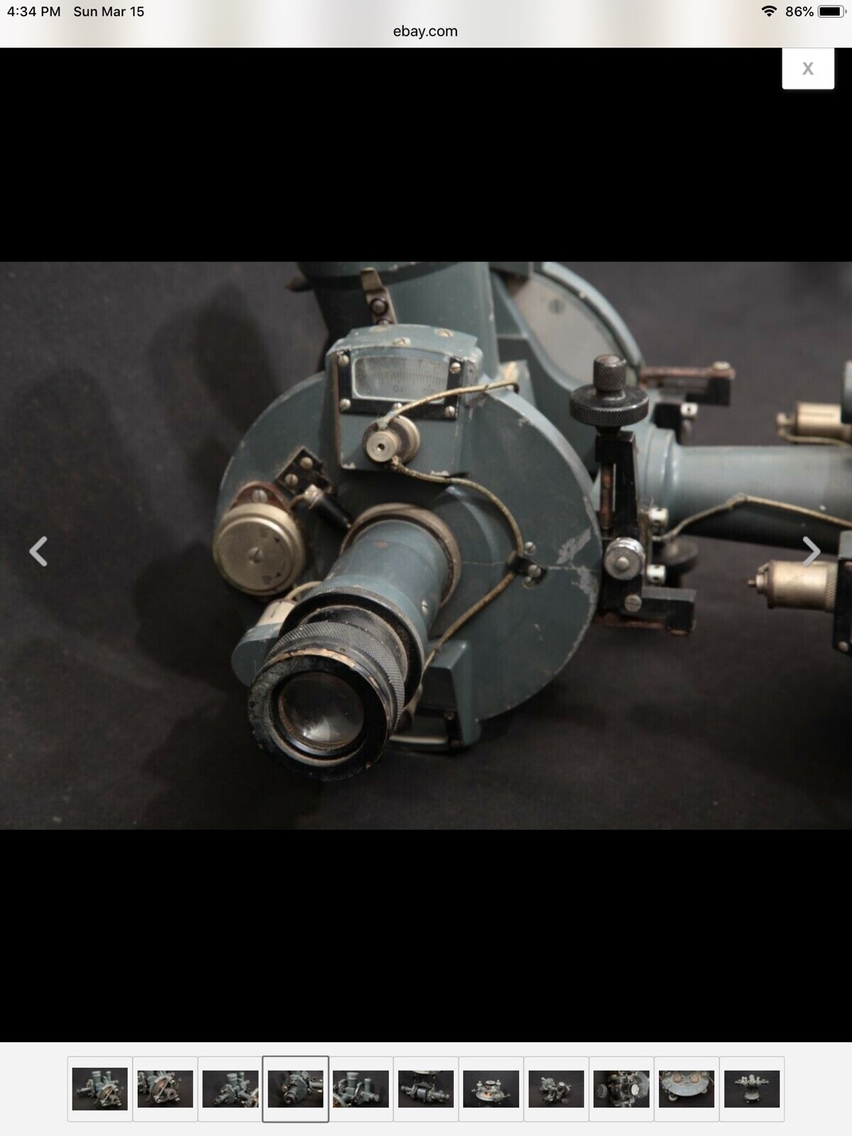 WW2 Japanese Navy INJ OPTICS Battery Commanders AA Telescope | eBay