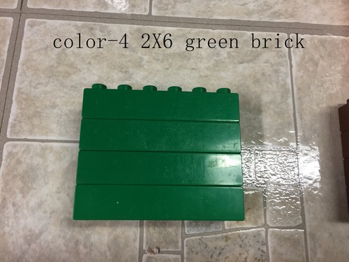 lego duplo 2X6 2X8 2X10 brick red blue yellow white brown gray green ...