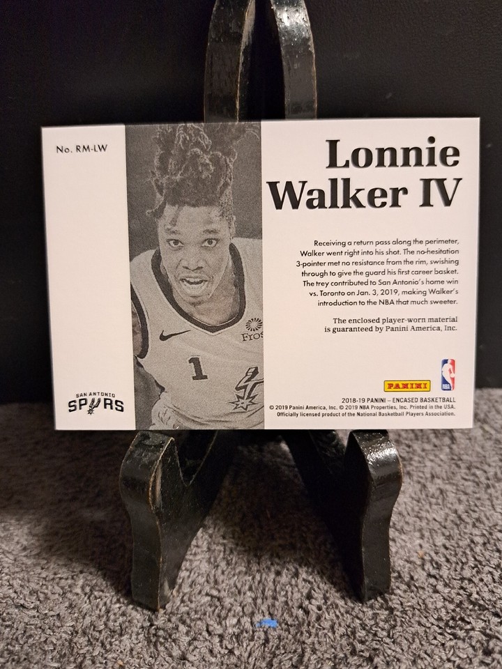 2018-19 Panini Encased Rookie Materials /99 Lonnie Walker IV #RM-LW ...