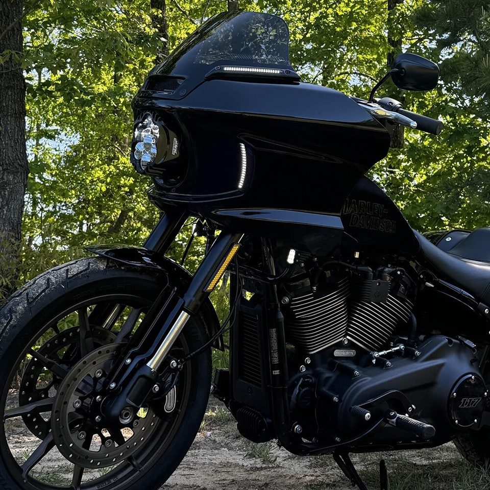 For Softail Low Rider ST FXLRST / El Diablo Motorcycle LED Fairing Vent ...