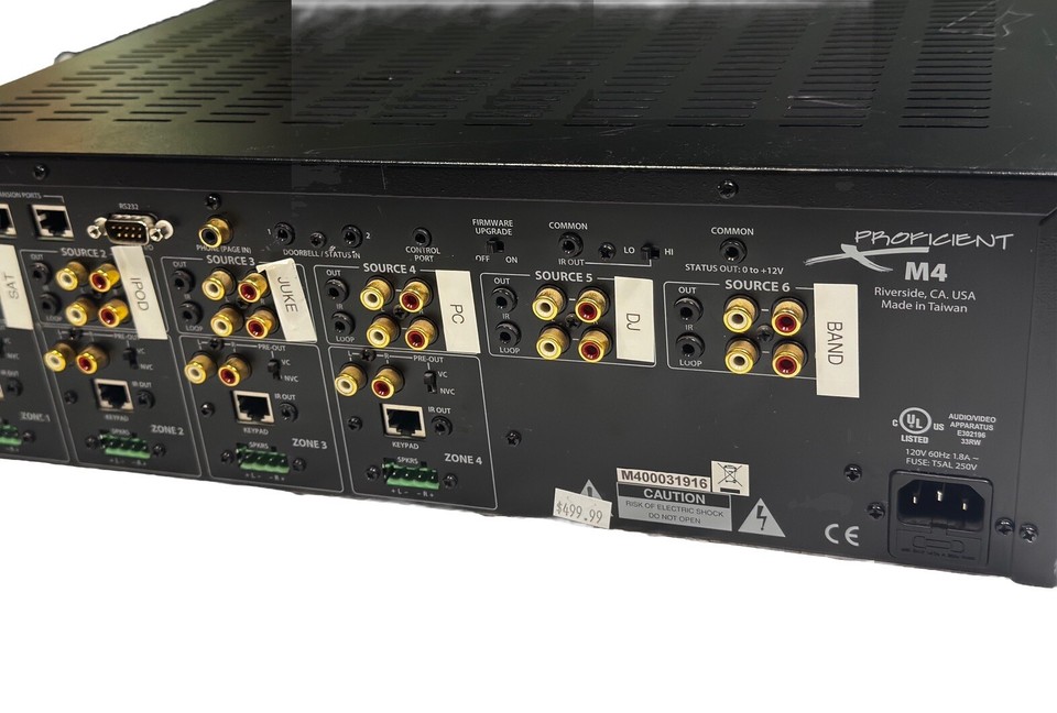 M4 Proficient Audio 4 Zone / 8 Channel Whole House Sound System Tested ...