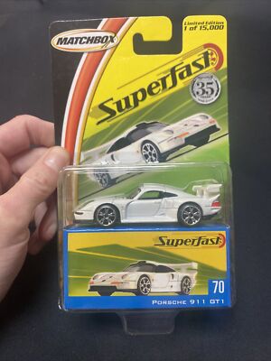 Matchbox 2004 Superfast 35th Anniversary #70 White Porsche 911 GT1 MOC ...