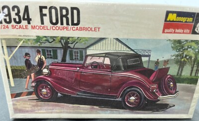 Monogram pc-119 1934 Ford Coupe or convertible old 1967 vintage 1/24 ...