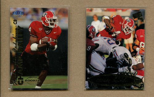 CHAMP BAILEY GEORGIA BULLDOGS ROOKIE NFL FOOTBALL CARDS 1999 FLEER ...