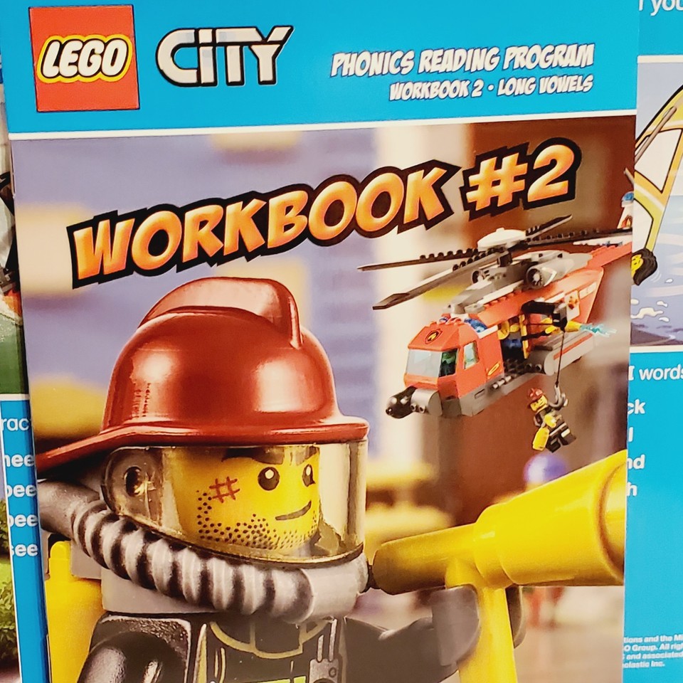 Set Of 10 Phonics Reading Program Lego City Books with 2 Unused ...