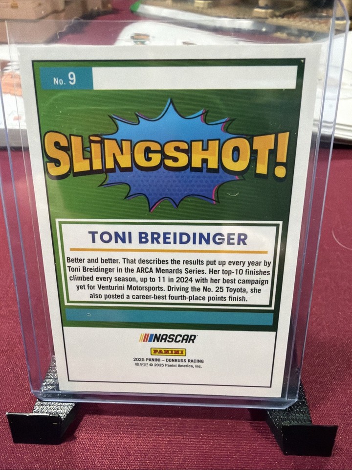 Toni Breidinger Slingshot SSP 2025 Panini Donruss Racing NASCAR Retail ...