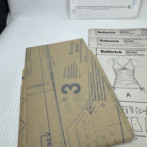 Butterick 6360 Misses Bathing Suit One Piece Swimwear Pattern 18W-24W ...