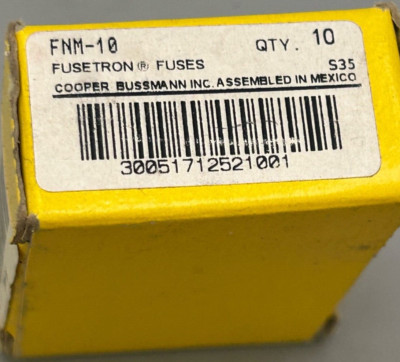 Lot of 10 FNM-10 FUSETRON ® FUSES | eBay