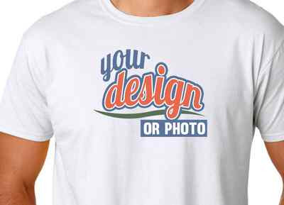 Custom FULL COLOR T-Shirt Printing/Print SMALL thru 4XL -WHITE T-SHIRT ...