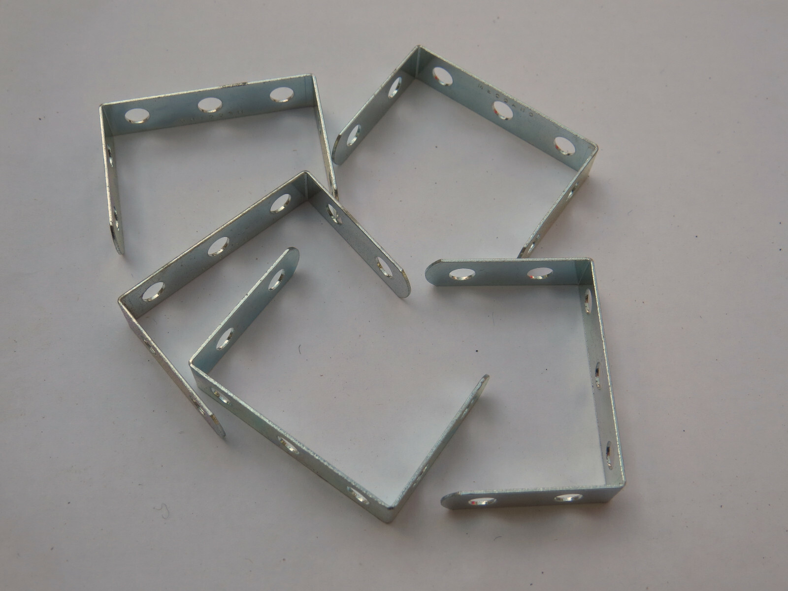 Meccano Assorted Narrow Brackets, Double Angle Brackets etc. Zinc ...