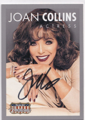 Super RARE Joan Collins Signed Autographed 2015 Trading Card Classic ...