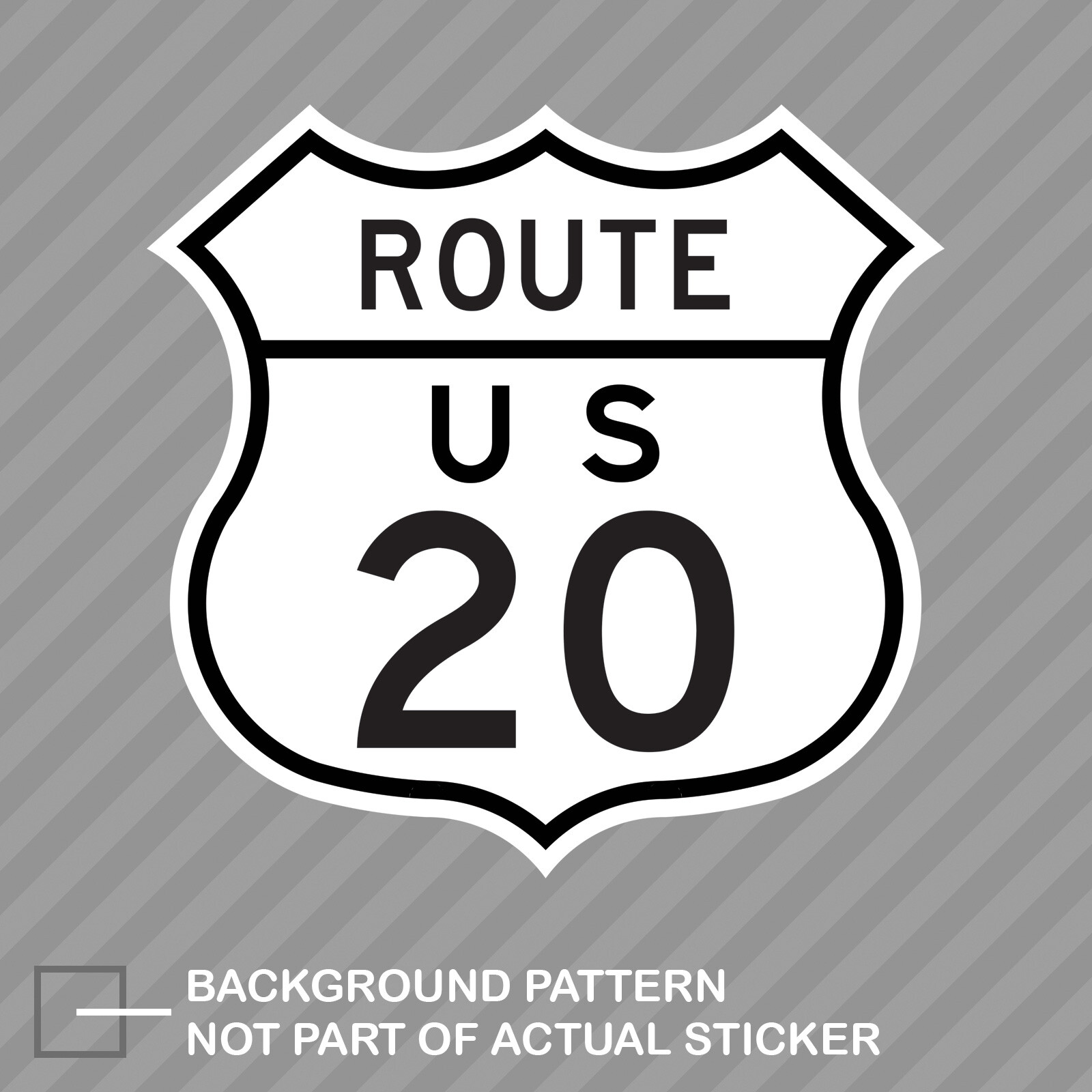 Route US 20 Sign Sticker Decal Vinyl highway freeway expressway us20 ...