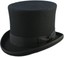Quality Hand Made Black 6" High Top Hat Topper Hat Wedding Hat 6 Sizes ...
