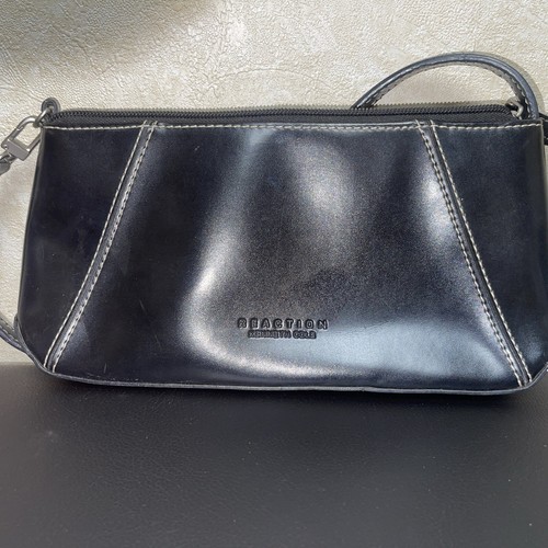 Kenneth Cole Reaction Small Black Faux Leather Crossbody Organizer ...