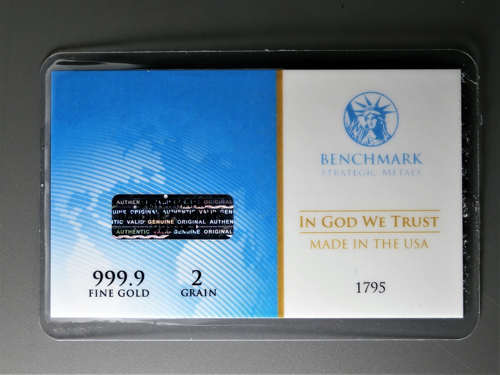 New 1/8 Gram Gold Bar 24K 999.9 Fine Gold Bullion Bar in sealed cert ...