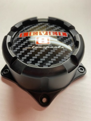 Level 8 Guardian Punch Wheels Matte Black Wheel Rim Hub Cover Center ...