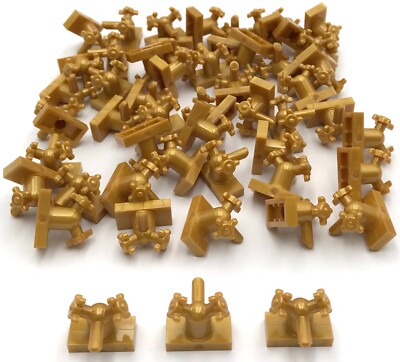Lego New 50 Pearl Gold Tap 1 x 2 with Dual Handles Small Sink Faucet ...