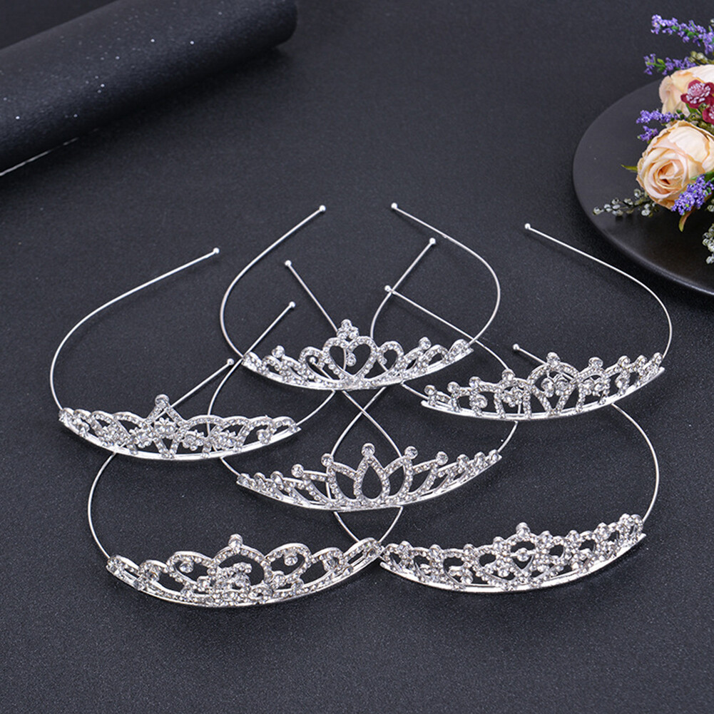 Women Girl Celebration Rhinestone Crown Holiday Crystal Tiara ...
