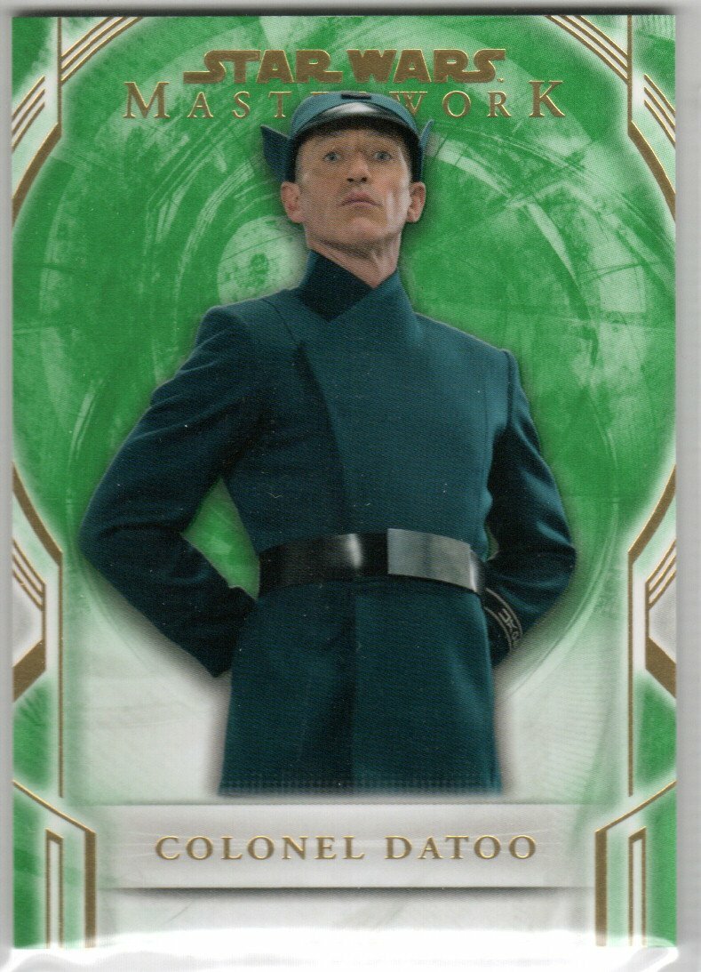 STAR WARS 2018 TOPPS MASTERWORK GREEN PARALLEL BASE 68 COLONEL DATOO 61 ...