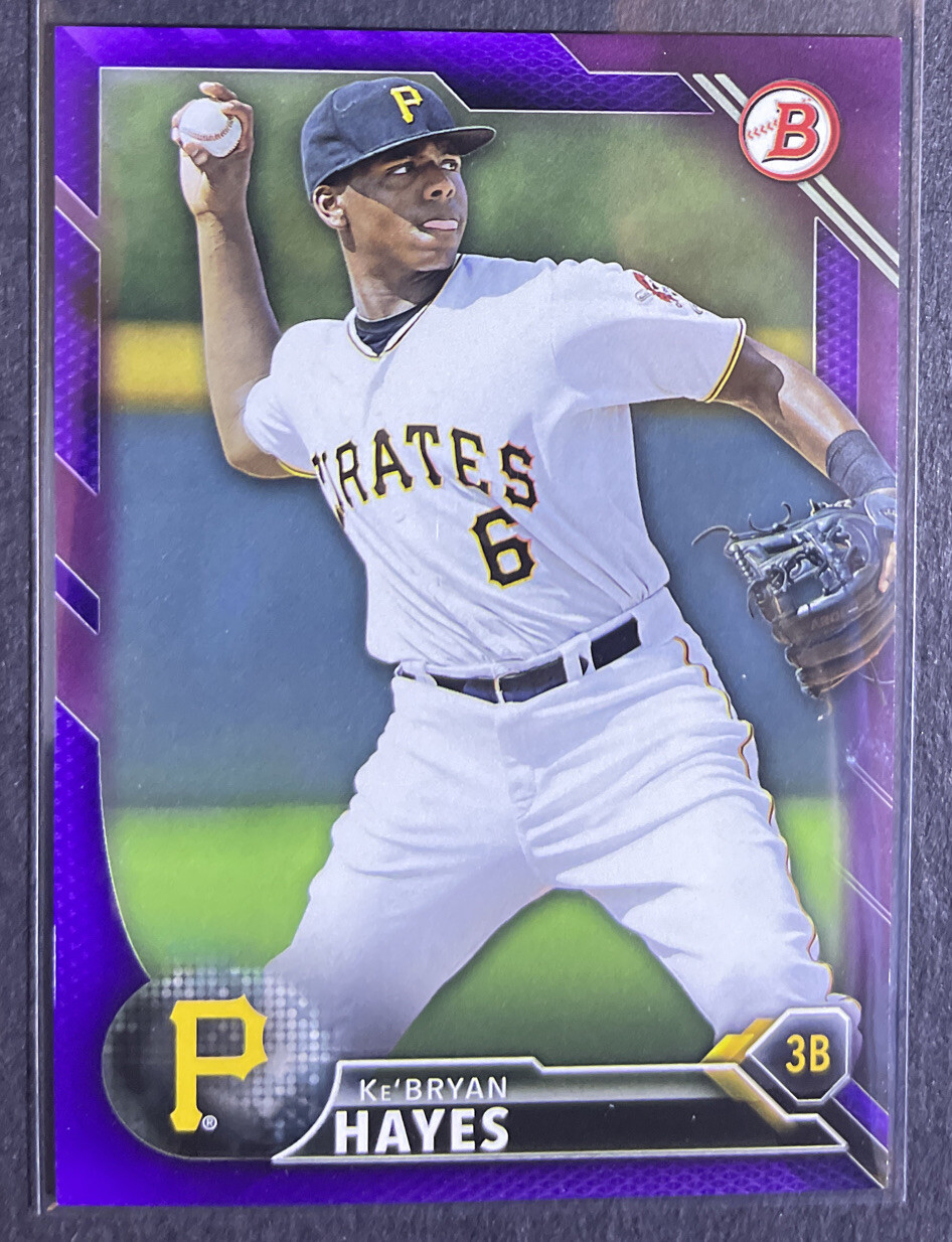 Ke'Bryan Hayes 2016 Bowman Prospects Purple Refractor #d 221/250 #BCP85 ...