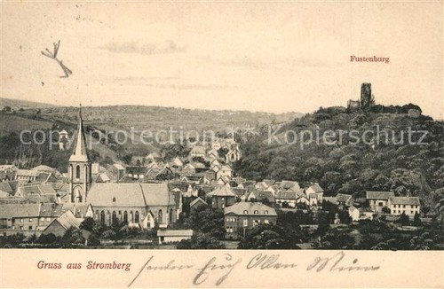 43262574 Stromberg Hunsrueck Ortsansicht mit Kirche Blick zur ...