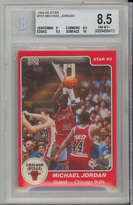 Michael Jordan 1984-85 Star #101 Rookie Card RC Bulls BGS 8.5 with 9.5 ...
