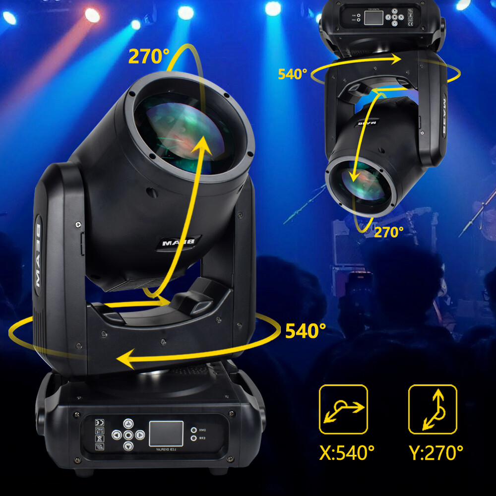 2X 7R 230W Moving Head Light Mini Stage Lighting LED DMX Beam Disco ...