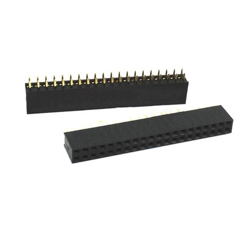 10PCS 2.54mm 2X20 Pin Double Row Female Straight Header Pitch Socket ...