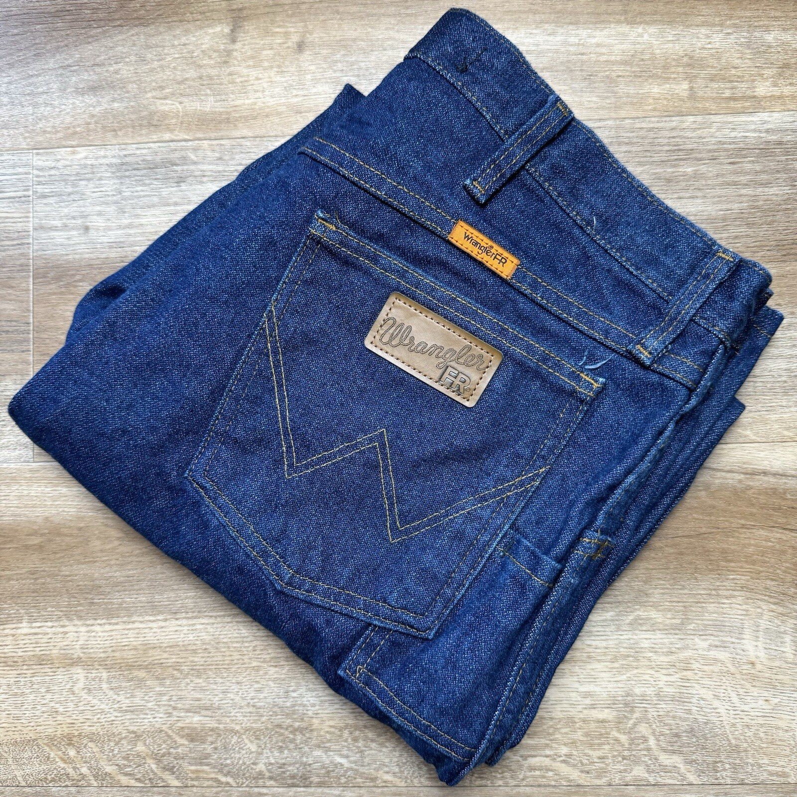 Wrangler FR Jeans Mens 34x30 Blue Original Fit Cowboy… - Gem