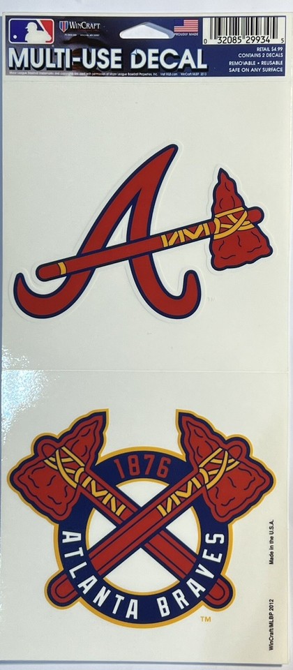 ATLANTA BRAVES 4"X4" ULTRA DECAL 2-PACK CAR HOME NEW WINCRAFT | eBay