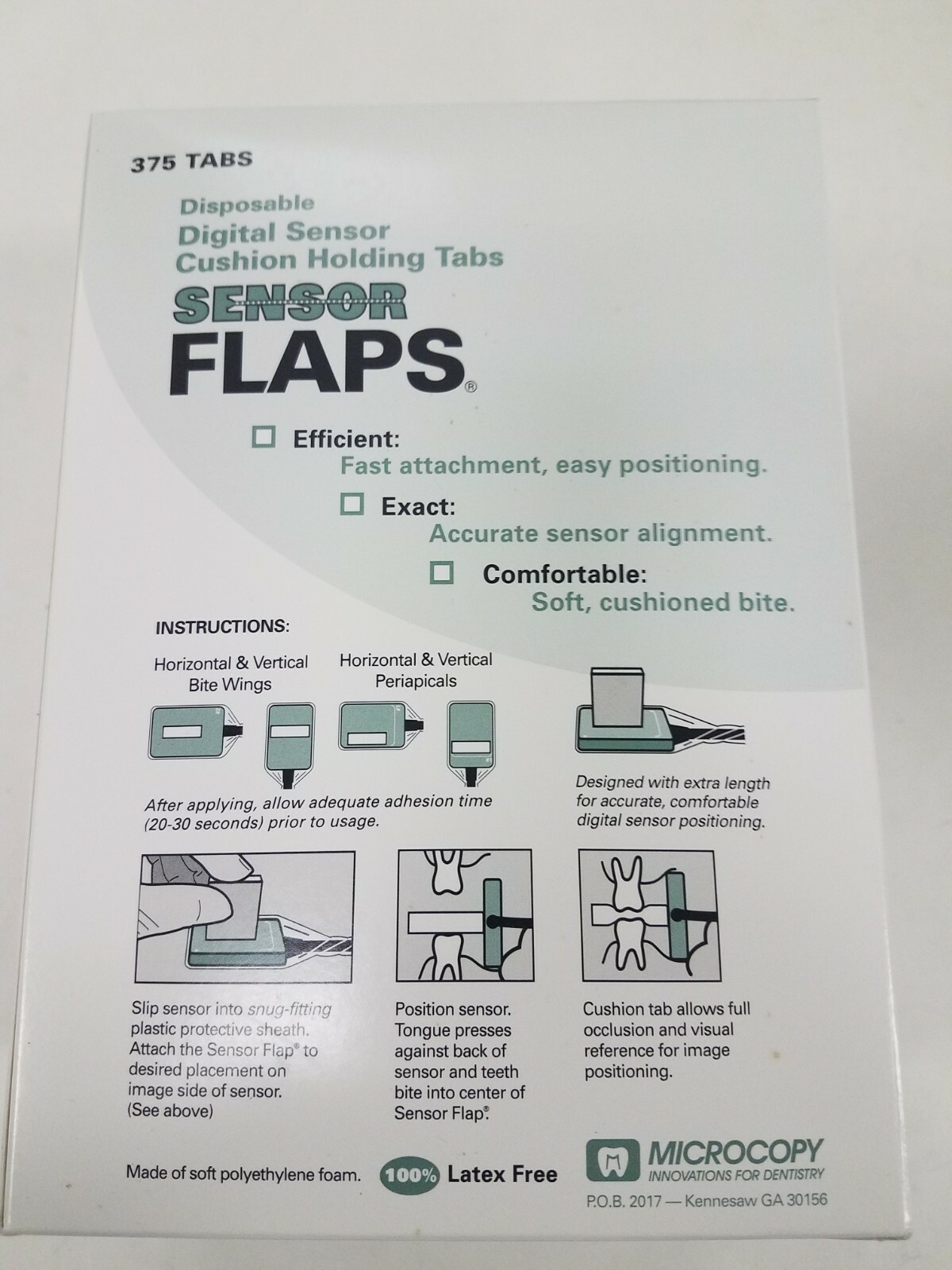 MICROCOPY Digital Sensor Holding Tabs Sensor Flaps 375 Tabs | eBay