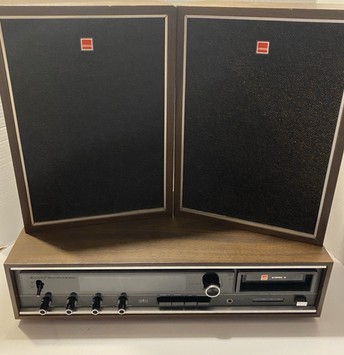 Vintage Sharp AM/FM Stereo System w/8 Track Player SR-102U w/ Speakers ...