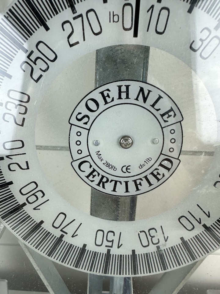 Vintage Soehnle Type 6165 Certified 280lb Mechanical Bathroom Scale MCM ...