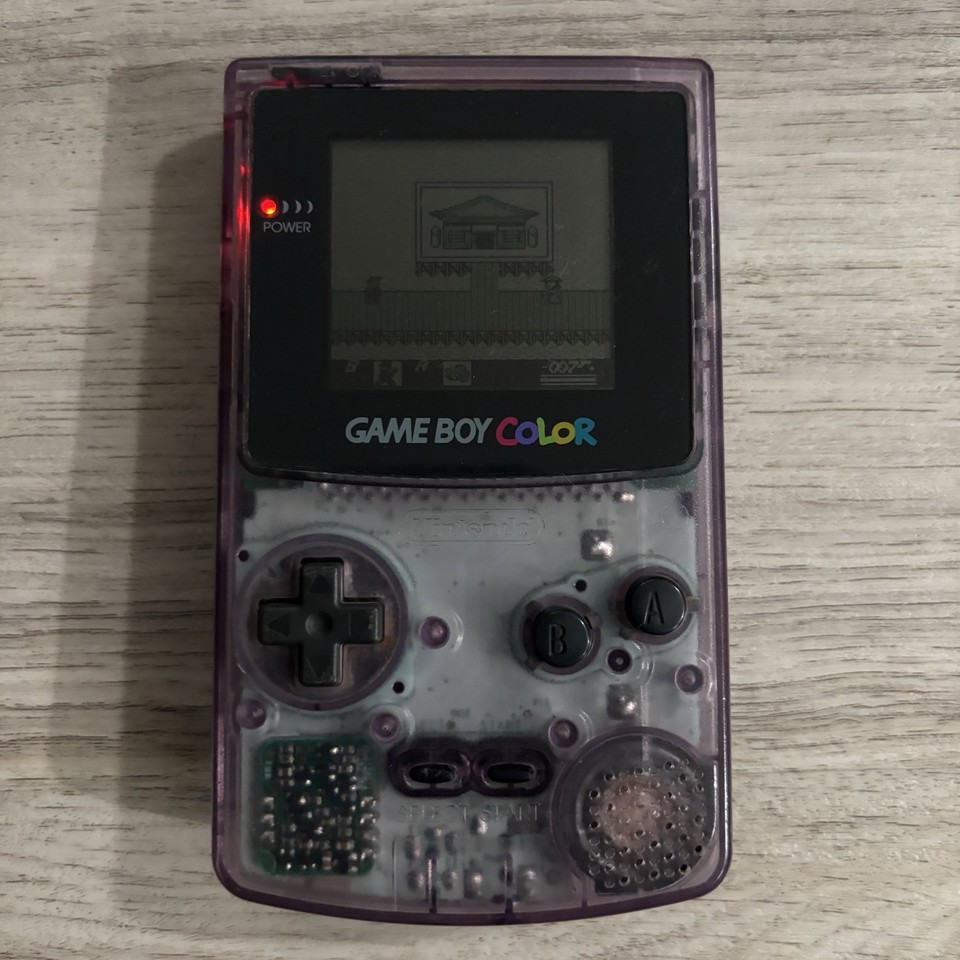Nintendo Atomic Purple GameBoy Color CGB-001 Tested No Battery Cover ...