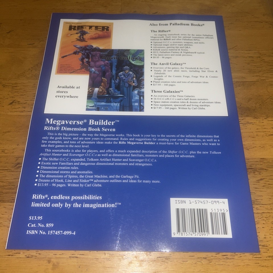 Rifts Dimension Book 7: Megaverse Builder | eBay