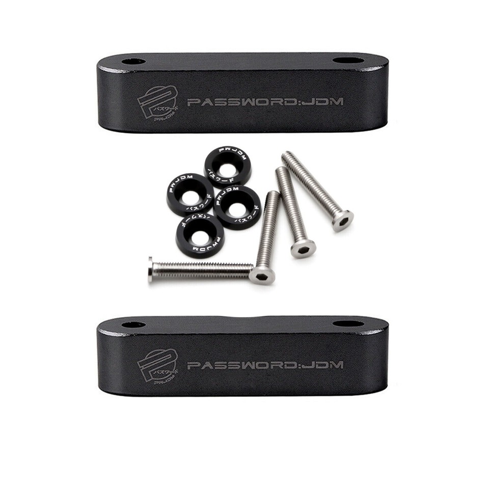 JDM Aluminum Billet Hood Vent Spacer Riser Kit For Honda Civic Acura ...