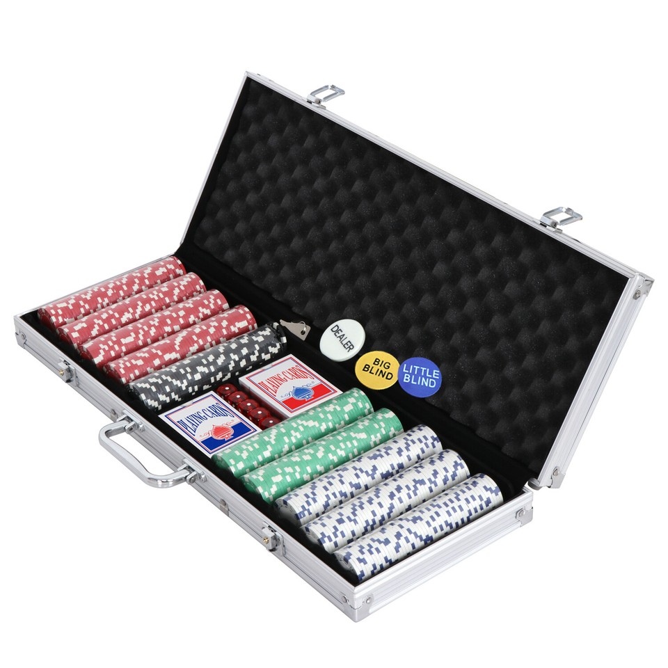 Poker Chips 500PCS 11.5 Gram Poker Chip Set Texas Blackjack Game w ...