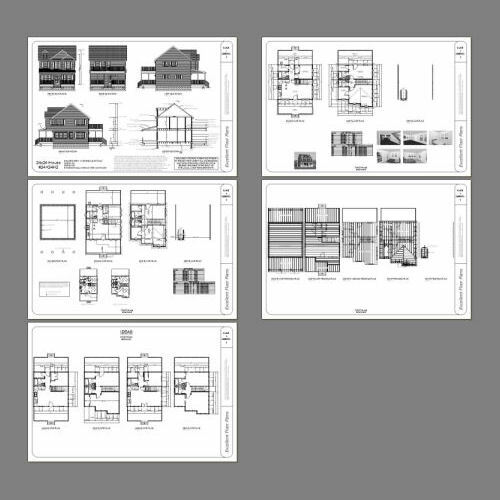 24x24 House -- 3 Bedroom 3 Bath -- 1,143 sq ft -- PDF Floor Plan -- Model 2 | eBay