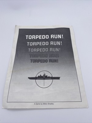Vintage Torpedo Run Board Game Replacement Instruction Sheet Booklet ...