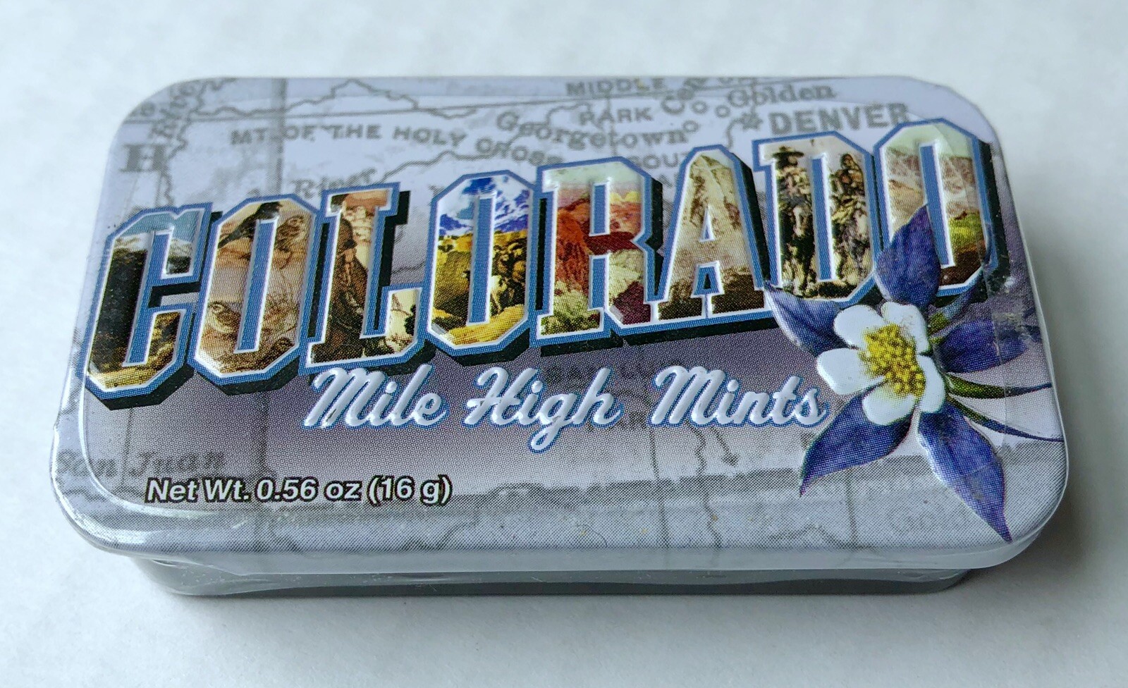 Vintage 2014 COLORADO Mile High MINTS Candy Tin Box Container bubble ...