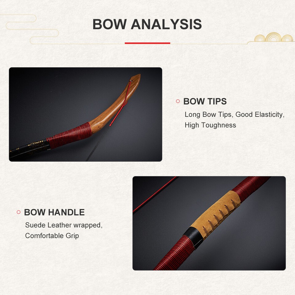 Traditional Style Archery Recurve Bow Mongolian Horse Bow Hunting Shoot ...