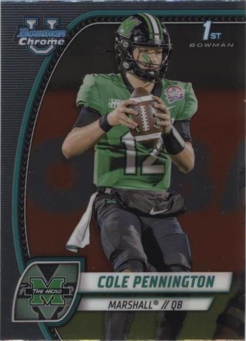 2024 Bowman University Chrome - Cole Pennington #45 (RC) for sale ...