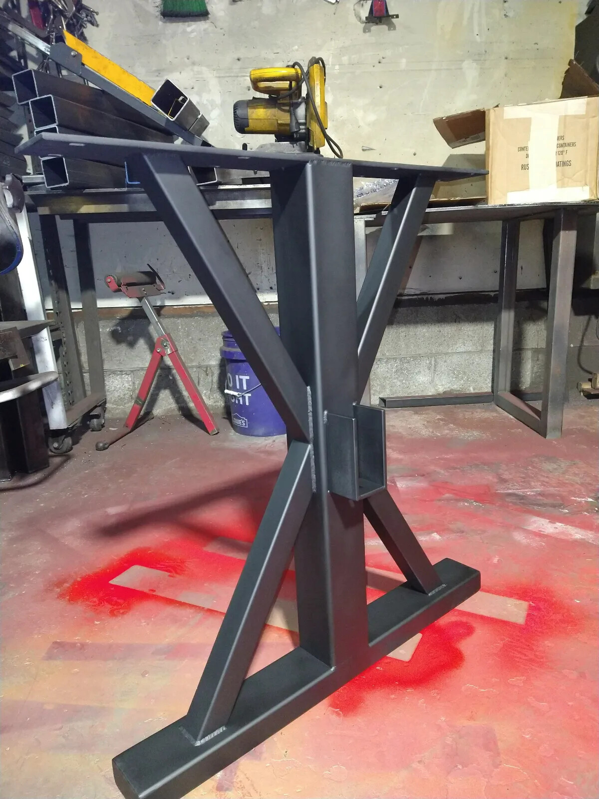 METAL TABLE LEGS, FARMHOUSE TABLE BASE, INDUSTRIAL STEEL LEGS, Set of 2 ...