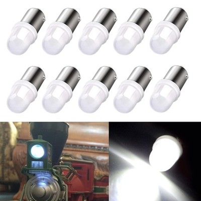 10Pcs White # 433 light led bulbs 18 Volt Bayonet Base bulb for Lionel ...