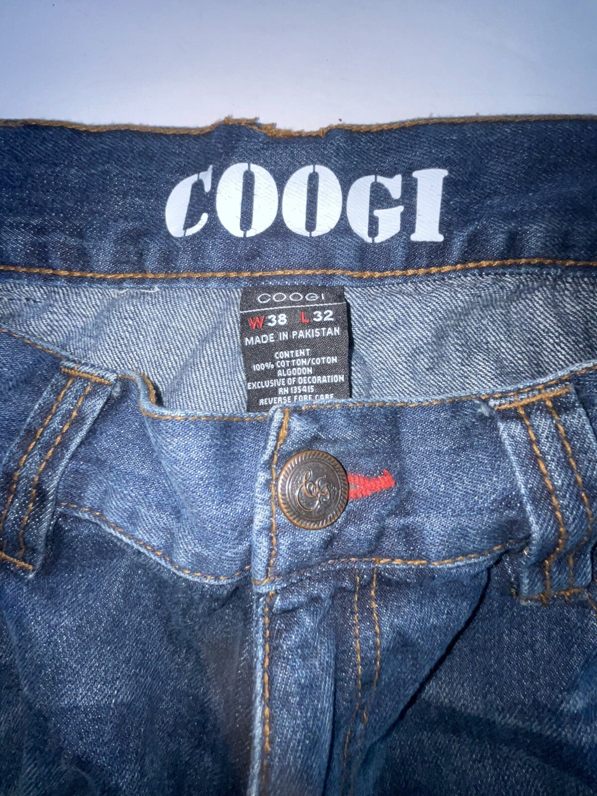 Coogi Authentic Australian Embroidered Dark Blue Jean… - Gem