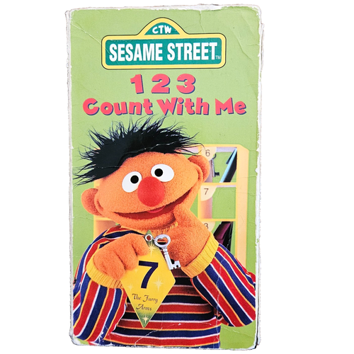 Sesame Street 123 Count With Me VHS 1997 Video Tape PBS Kids VTG Ernie ...
