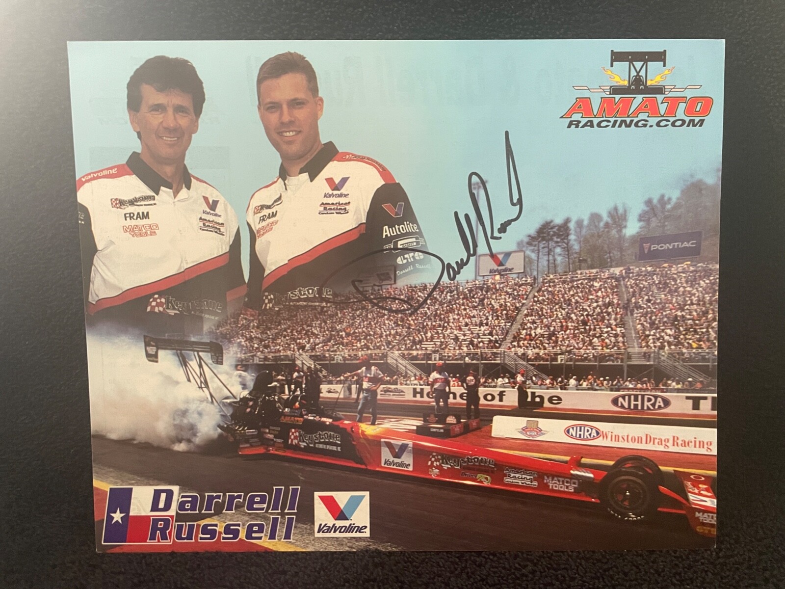 Darrell Russell 2001 NHRA Rookie of the year Dragster Autograph AMATO ...