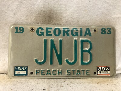 Vintage 1983 Georgia Vanity License Plate “JNJB” | eBay